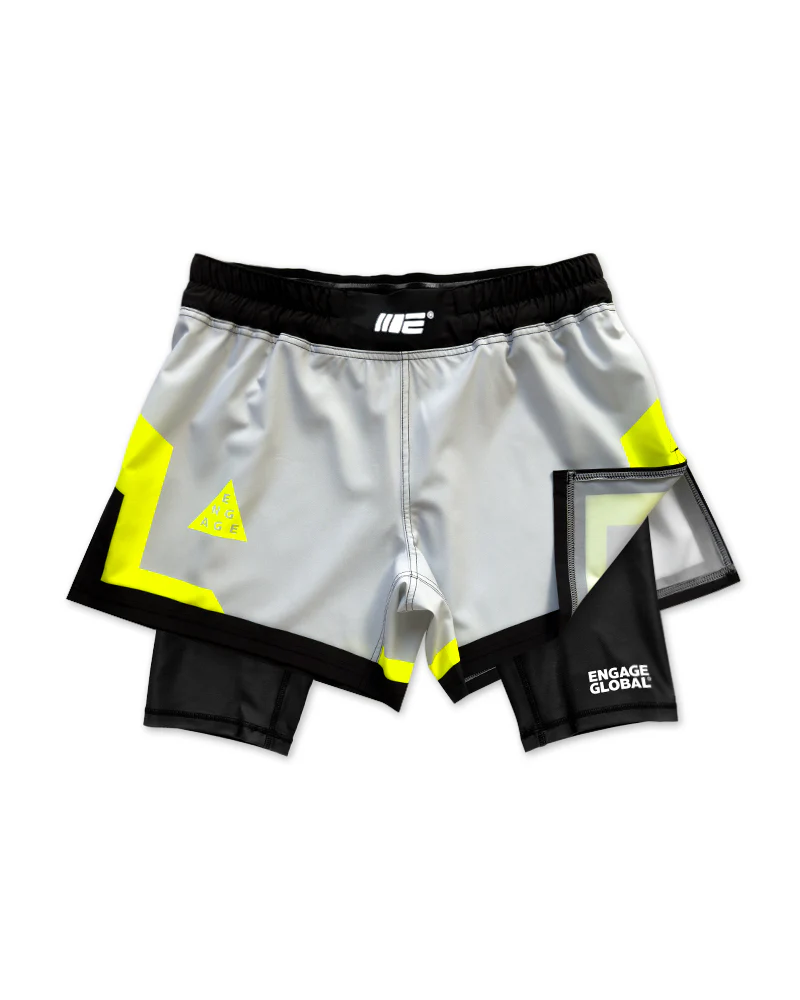 Engage Cool Grey 2-in-1 Fight Shorts – classicfightshop